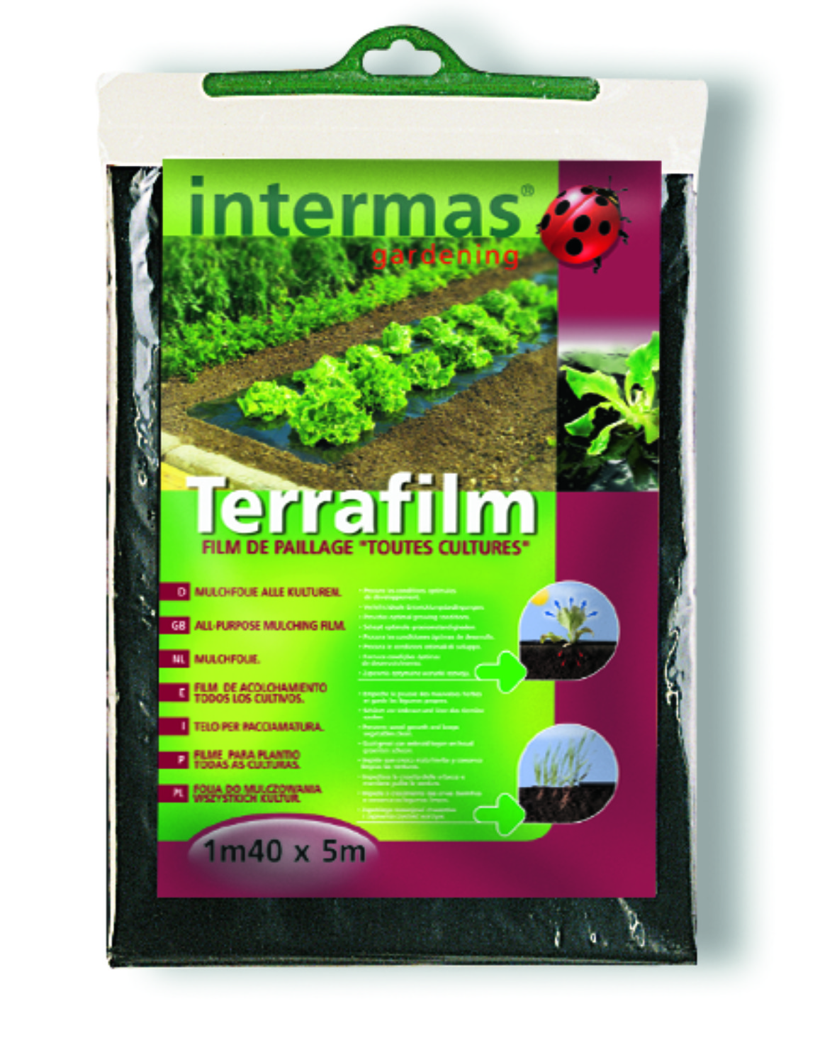 Film de paillage toutes cultures 35µ 1,40x5m - INTERMAS - Mr Bricolage