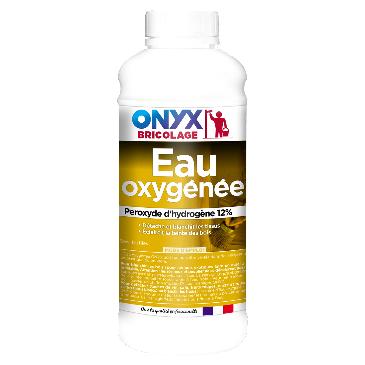 Eau oxygénée péroxyde d'hydrogène 12% 1 L - ONYX - Mr Bricolage