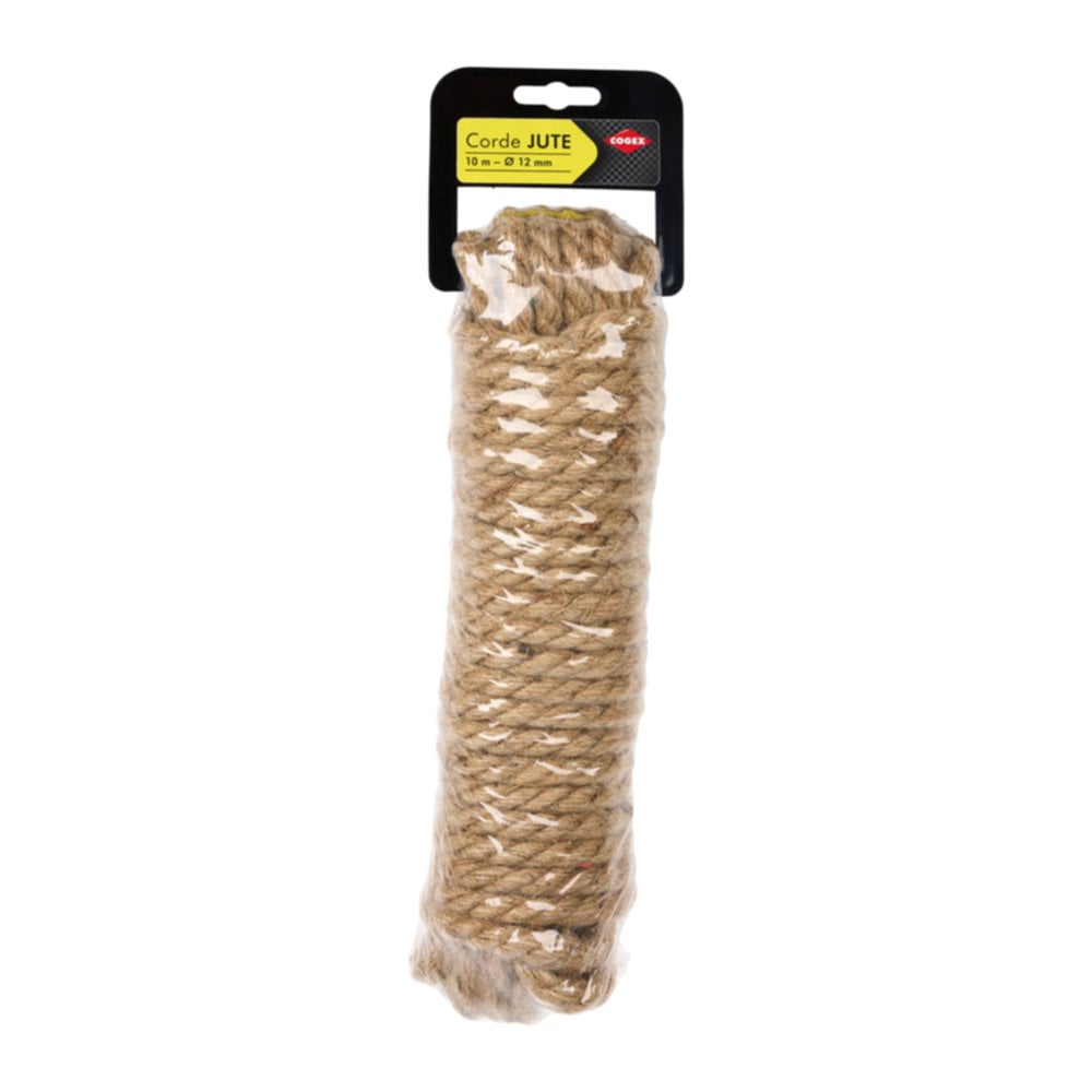 Corde en jute 12 mm x 10m - Mr Bricolage