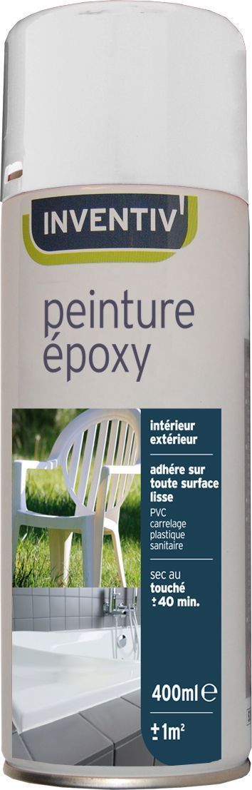 Peinture aérosol époxy blanc brillant 400 ml - INVENTIV - Mr Bricolage
