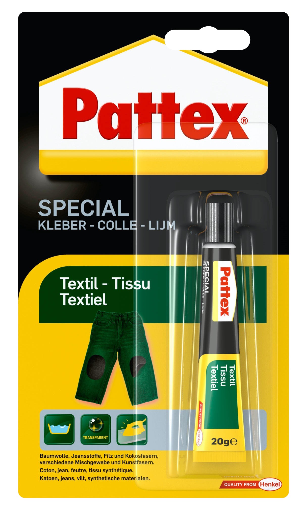 Colle spécialités matériaux textile 20g - PATTEX - Mr Bricolage